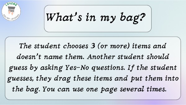 What's in my bag? | Genially