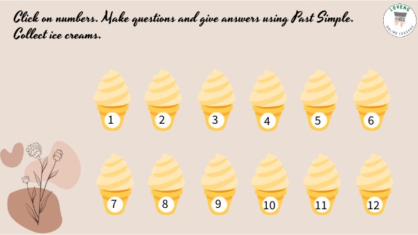 Past Simple (ice cream) | Genially