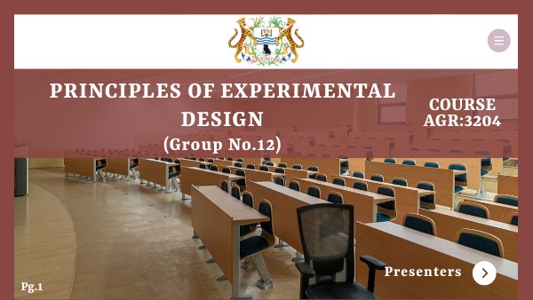 Principles of Experimental Design | Genially