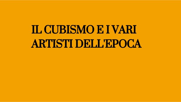 Presentazione per arte