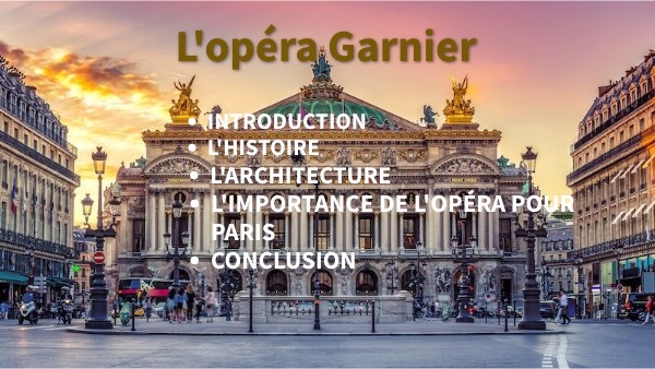exposer Opéra Garnier | Genially
