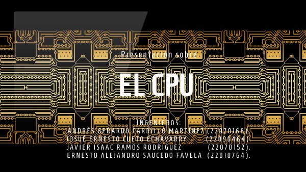 PRESENTACIÓN SOBRE LOS CPU