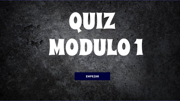 Quiz MODULO 01