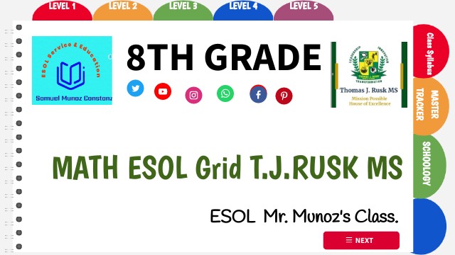 MATH 8- MASTER GRID MUNOZ ESOL