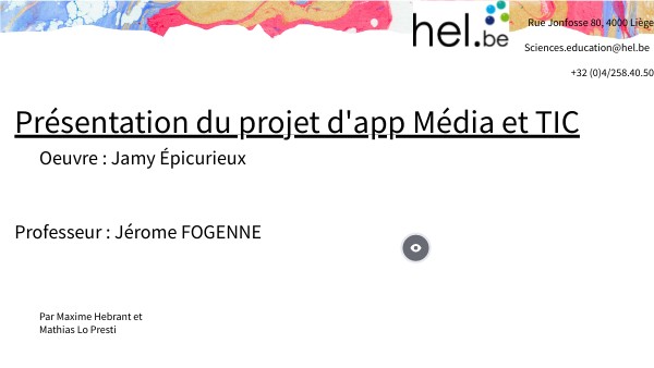 Projet app Média et Tic