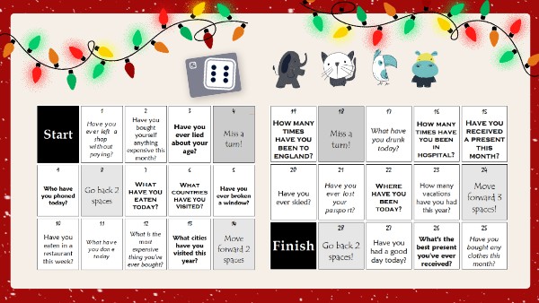 Present Perfect board | Genially