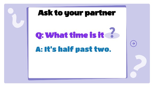 Asking the time | Genially