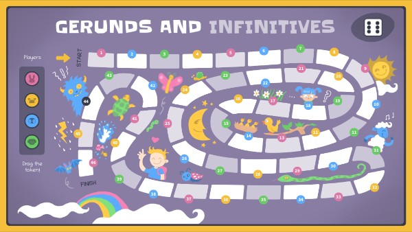 Gerunds and Infinitives boardgame | Genially