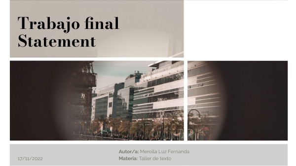 Trabajo final. Taller de texto. IMDAFTA. Merolla Luz. tt | Genially