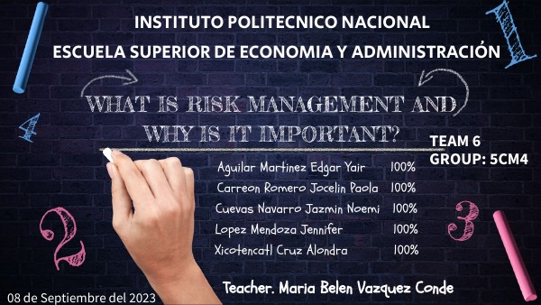 Assignment 3: What is Risk Management and Why is it important? | Genially