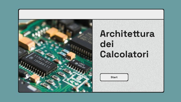 Architettura dei Calcolatori