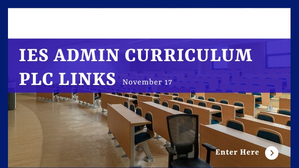 IES Curriculum Admin PLC
