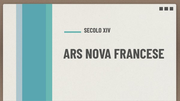ARS NOVA FRANCESE