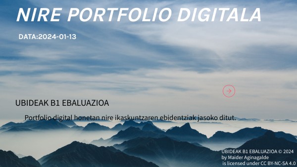 UBIDEAK B1 EBALUAZIOA