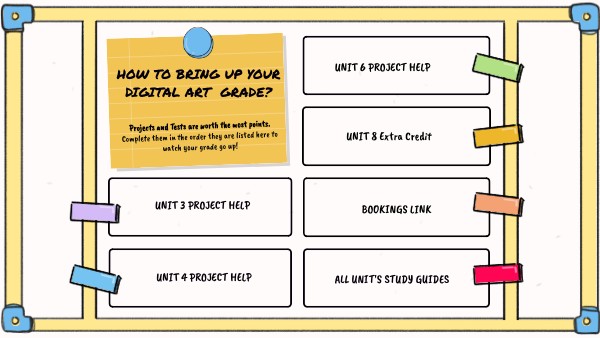 Digital Art Catch-Up Plan | Genially