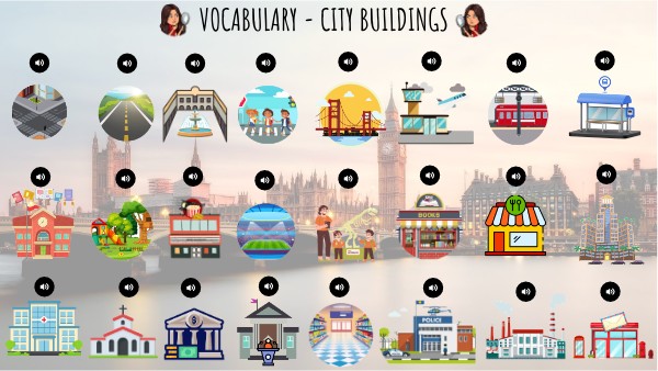 VOCABULARY - CITY BUILDINGS | Genially