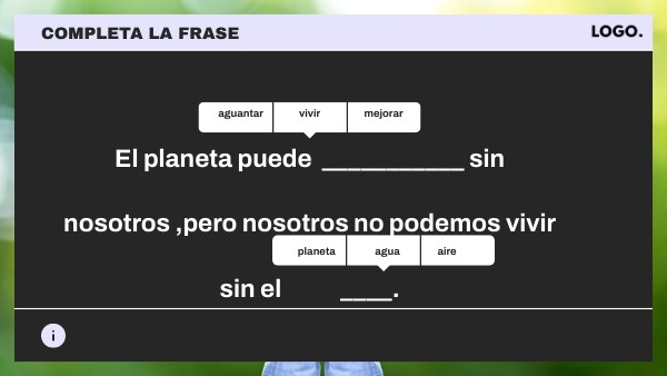COMPLETAR LA FRASE