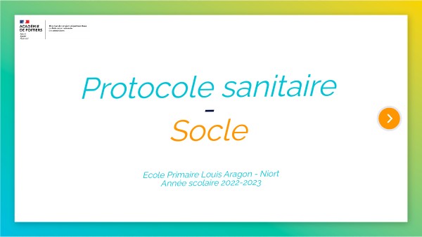 Protocole sanitaire - socle | Genially