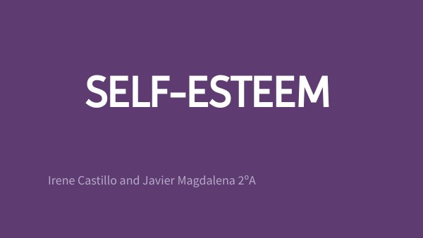 SELF-ESTEEM | Genially