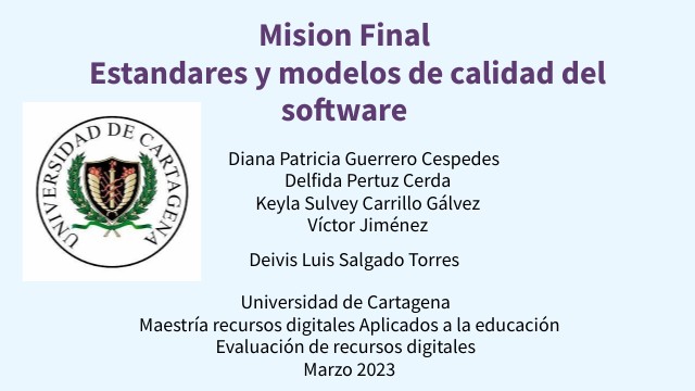 ESTANDARES Y MODELOS DE CALIDAD DEL SOFTWARES