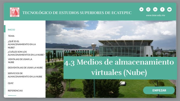 4.3 Medios de almacenamiento virtuales (Nube)