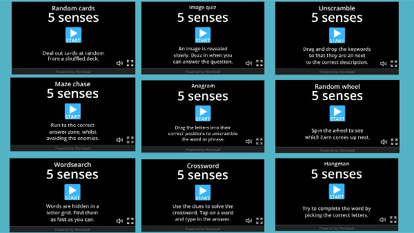 Word Practice (5 senses)) | Genially