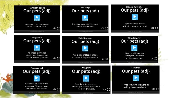 Our pets (adj) | Genially