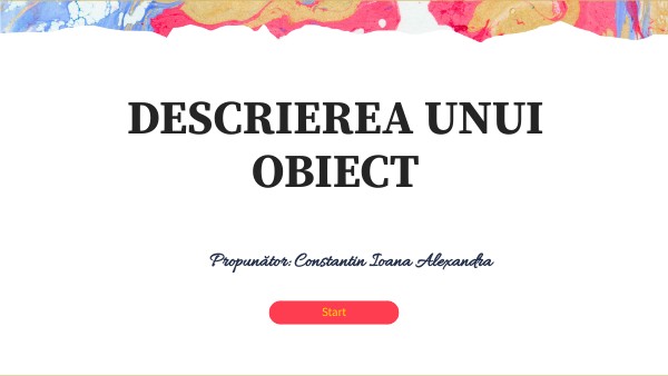 Copy - Descrierea unui obiect | Genially