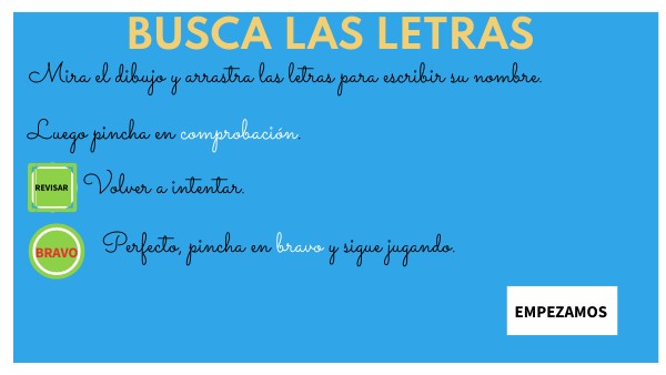 Copia - BUSCA LAS LETRAS | Genially