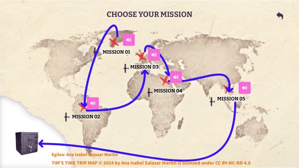 Tim's time trip map