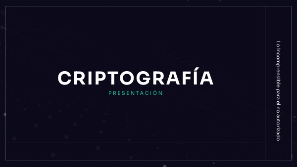 Presentación Criptografía | Genially