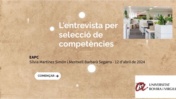 EDICIÓ URV_ENTREVISTA PER COMPETÈNCIES | Genially
