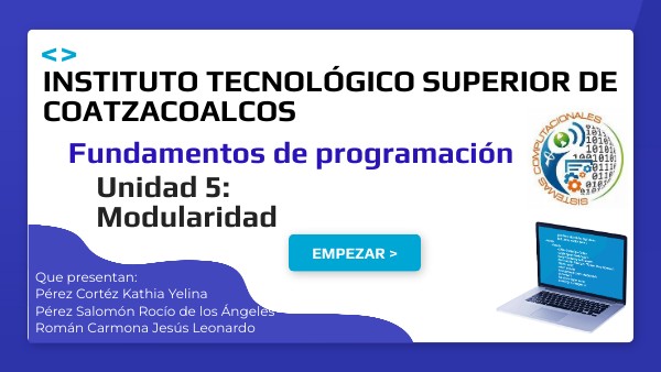 UNIDAD 5: Modularidad | Genially