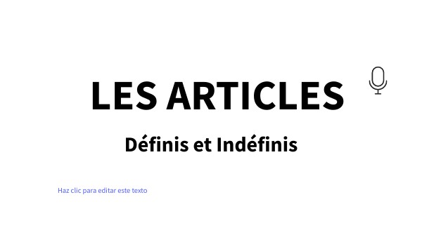 LES ARTICLES | Genially