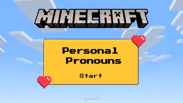 Minecraft Personal Pronouns for girls | Genially