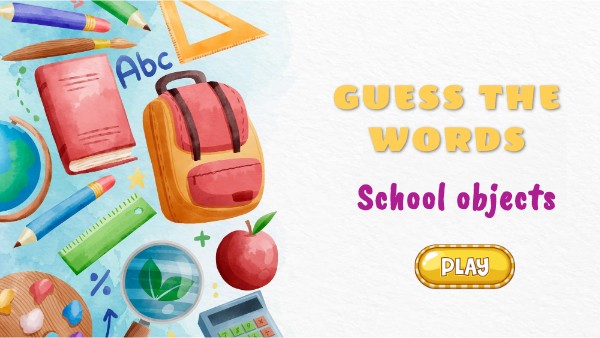 School objects | Genially