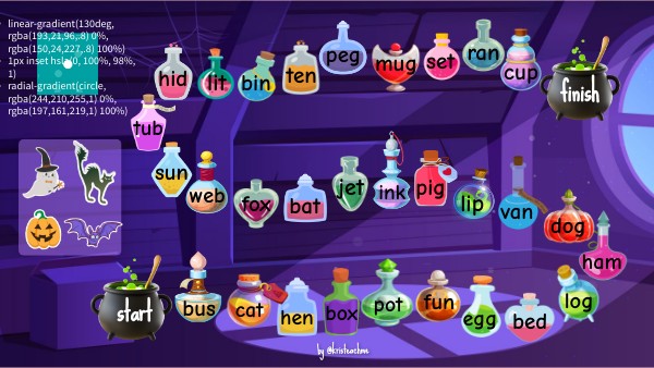 Halloween CVC words | Genially