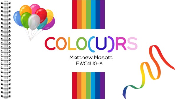 Colo(u)rs: Matthew Masotti EWC4U0-A | Genially