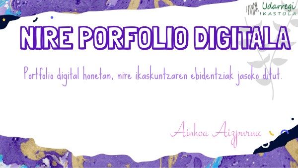 A2_Portfolio digitala_Ainhoa Aizpurua | Genially