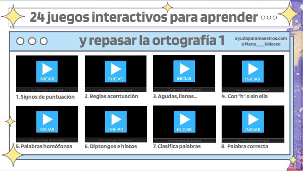 24 juegos interactivos ortografía | Genially