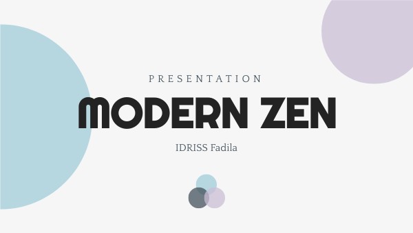 MODERN ZEN PRESENTATION | Genially
