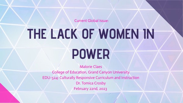 The Lack of Women in Power | Genially