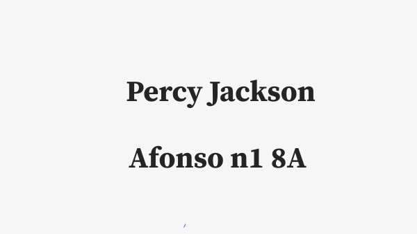 Percy Jackson | Genially