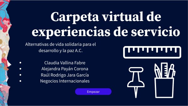 Carpeta virtual de experiencias de servicio