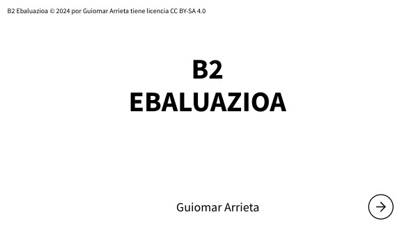 B2 EBALUAZIOA
