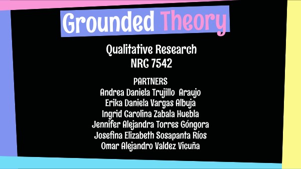GROUNDED THEORY | Genially
