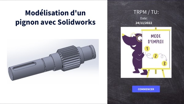 Modélisation d'un pignon | Genially