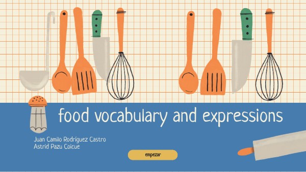 food vocabulary and expressions | Genially