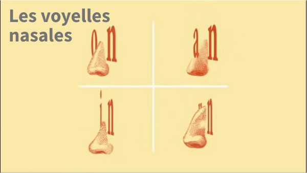 Voyelles nasales : [in], [un], [on], [an]
