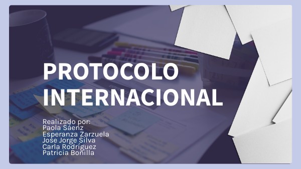 Protocolo internacional | Genially